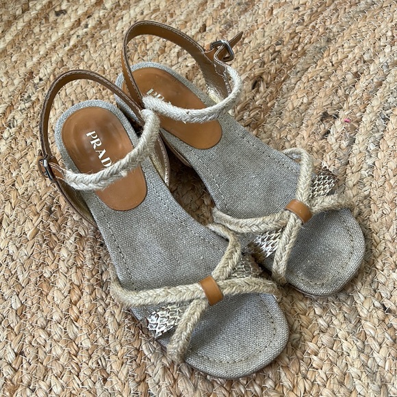 Prada | Shoes | Prada Rope Wicker Sandals | Poshmark